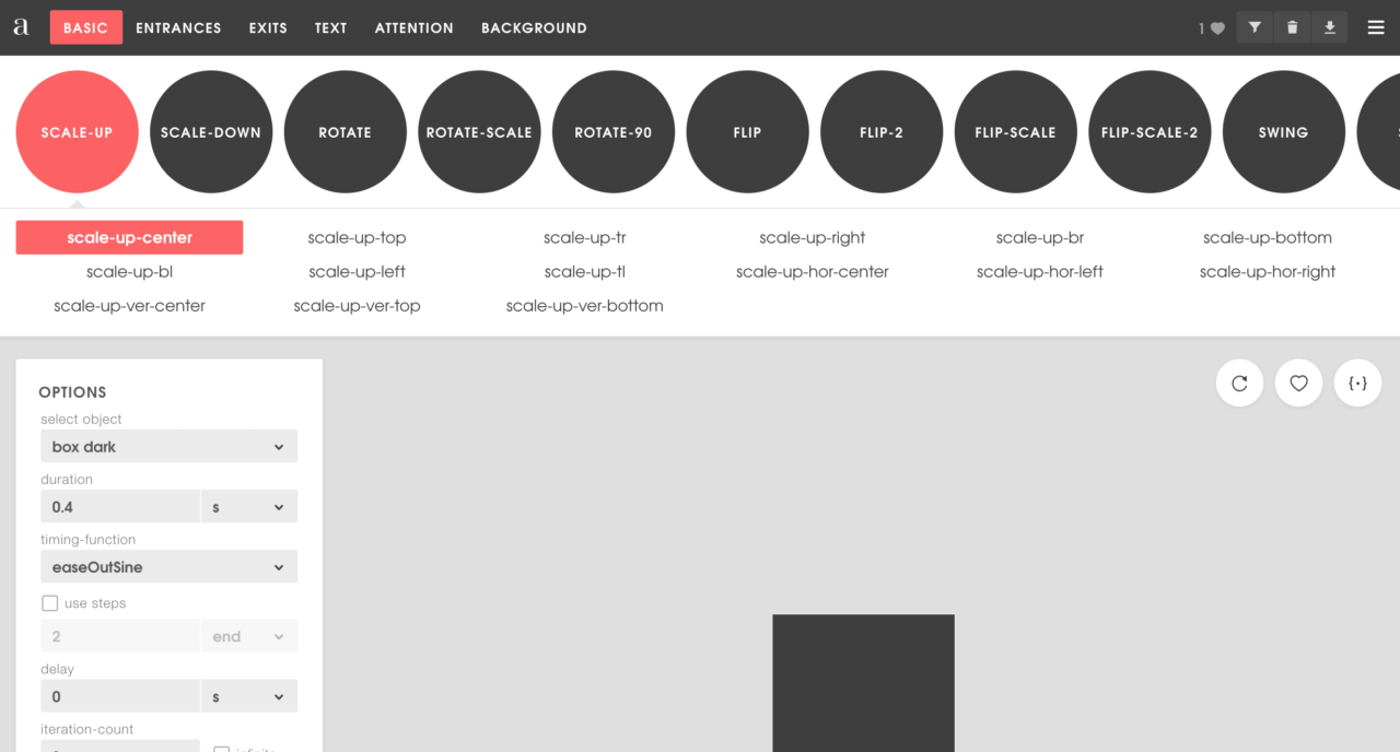 【CSSコピペだけ】おしゃれな動きのアニメーションサンプルコードがダウンロードできる「Animista」が便利 | こまろぐ